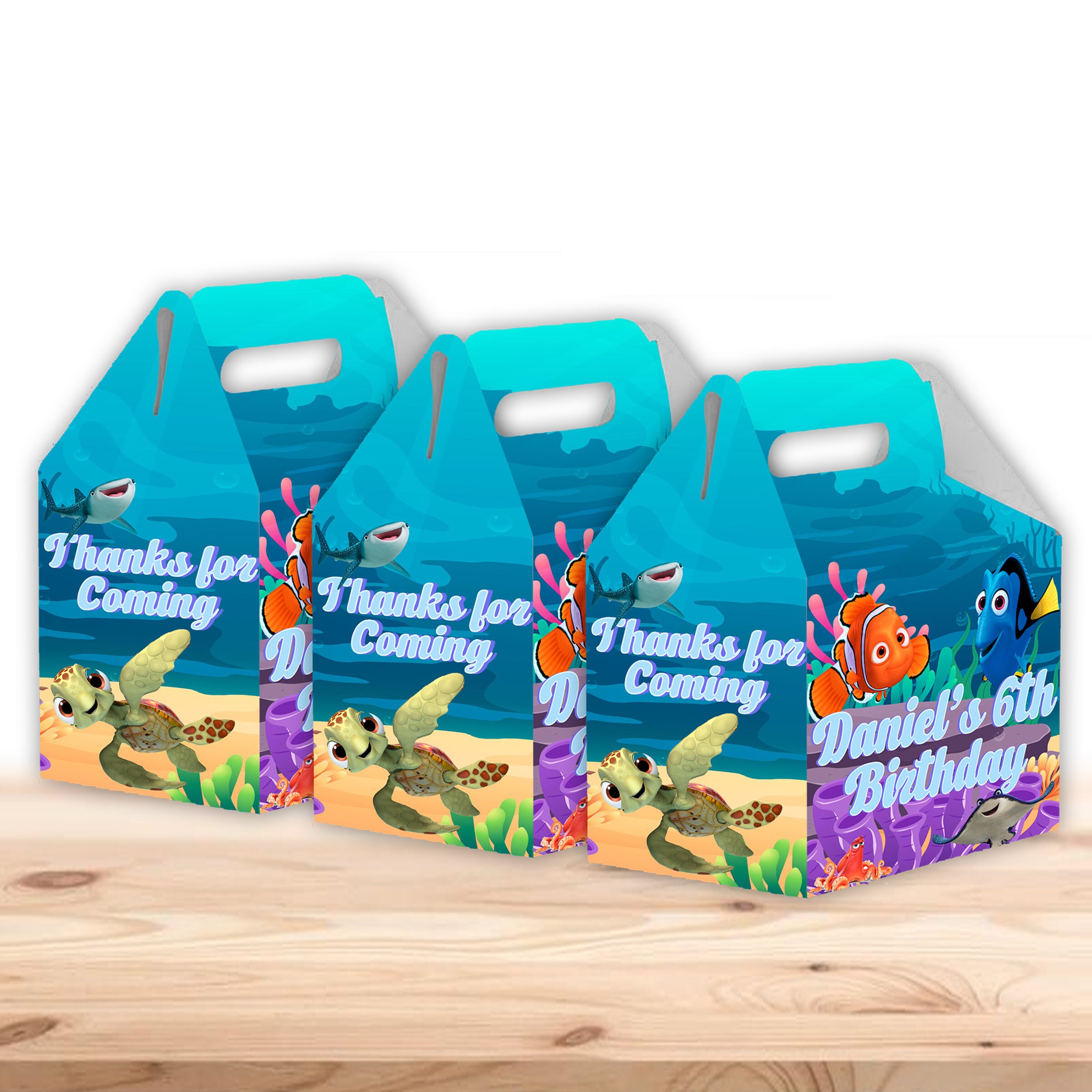 Finding Nemo and Dory Gable Candy Box 12pack 4.4x4.5x3in Customizable ...