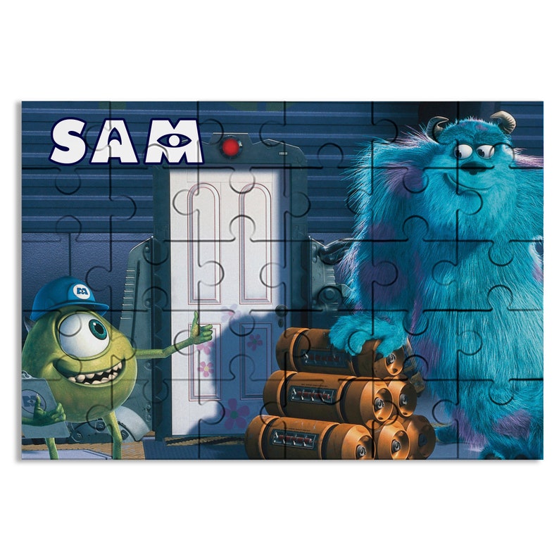 Monsters Inc Movie Jigsaw Puzzle for Kids With Name 30pcs 7.5x9.5in ...
