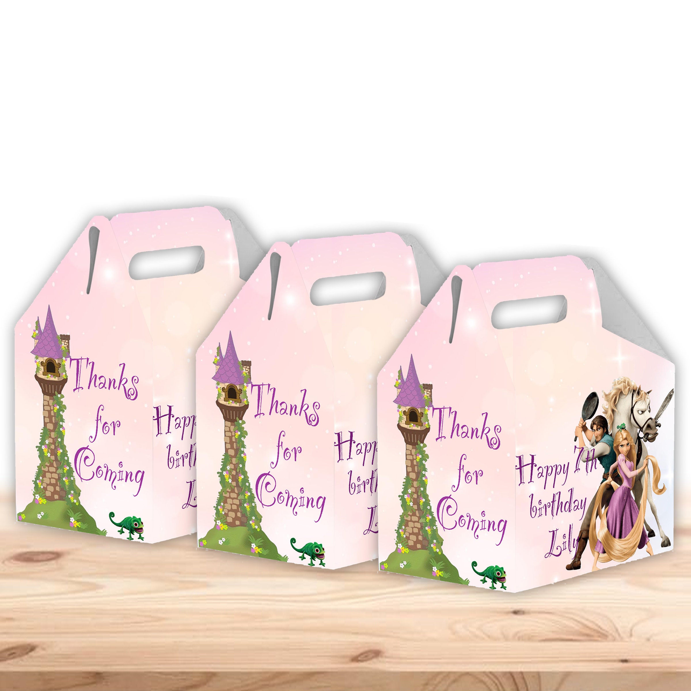 Princess Rapunzel Gable Candy Box - 12pack - 4.4x4.5x3in - Customizable ...