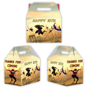Spiderman Birthday Gable Candy Box - 12pack - 4.4x4.5x3in ...