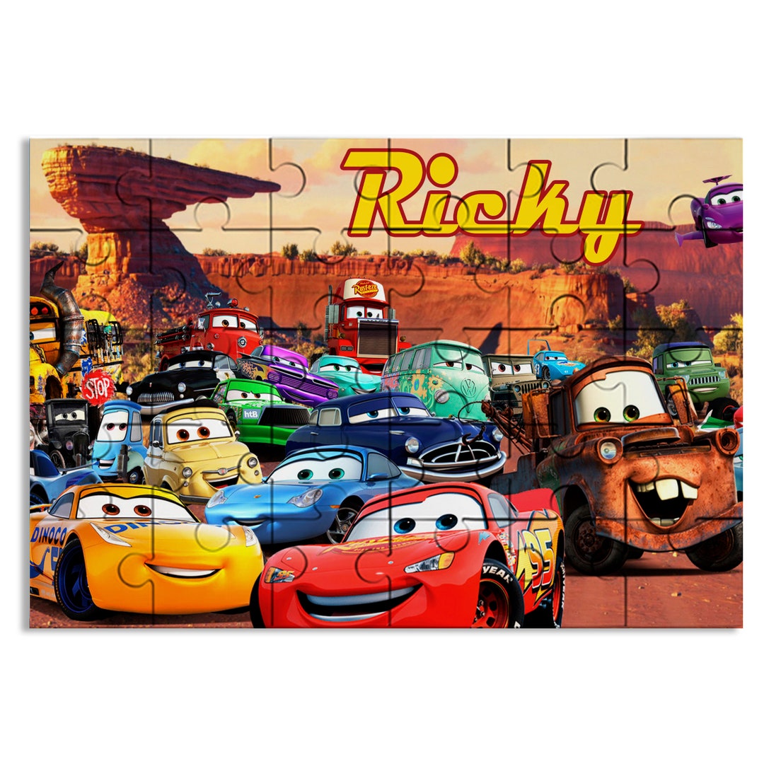 Cars Movies Jigsaw Puzzle With Name for Kids - 30pcs | 7.5x9.5in ...