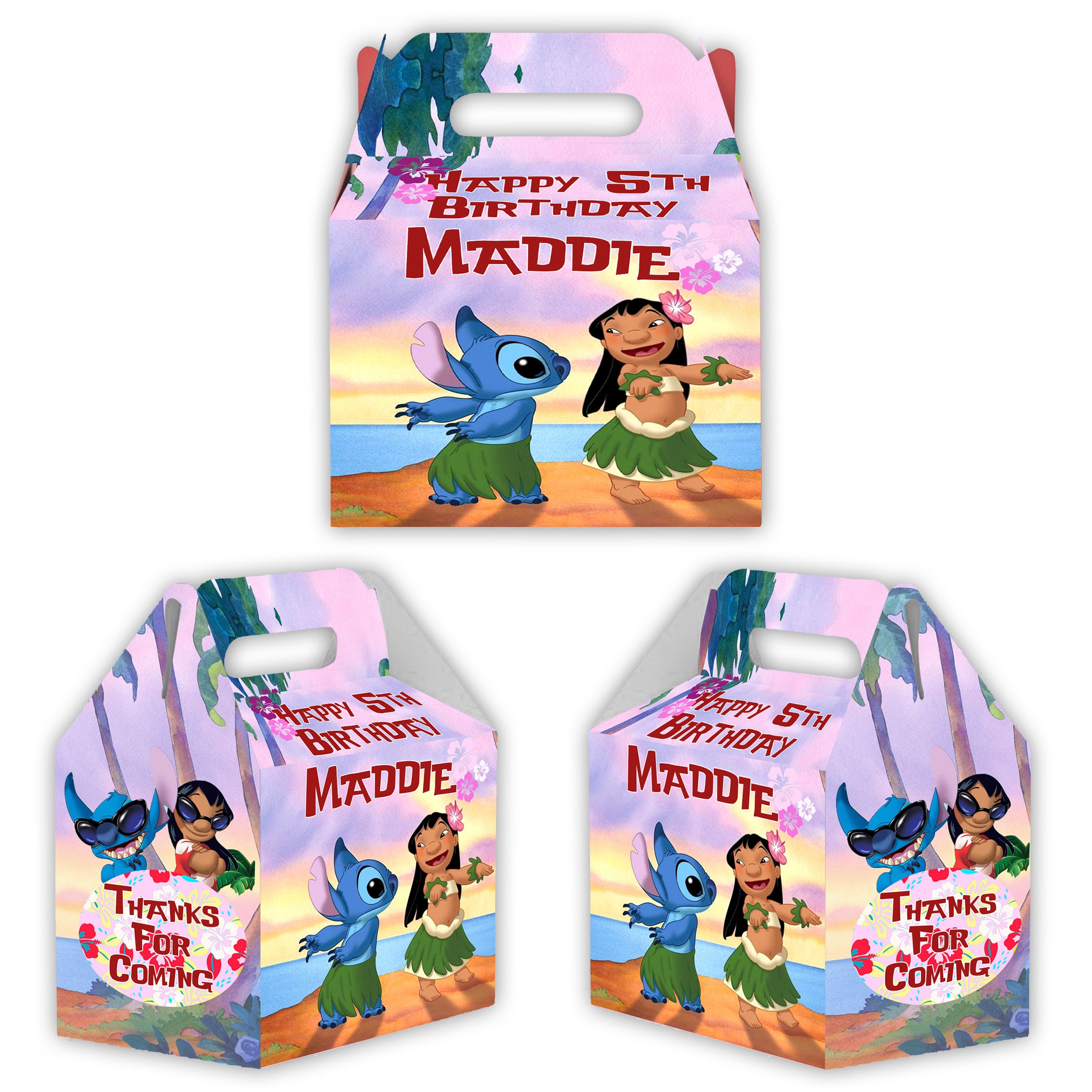 Lilo and Stitch Gable Candy Box 12pack 4.4x4.5x3in Customizable With ...