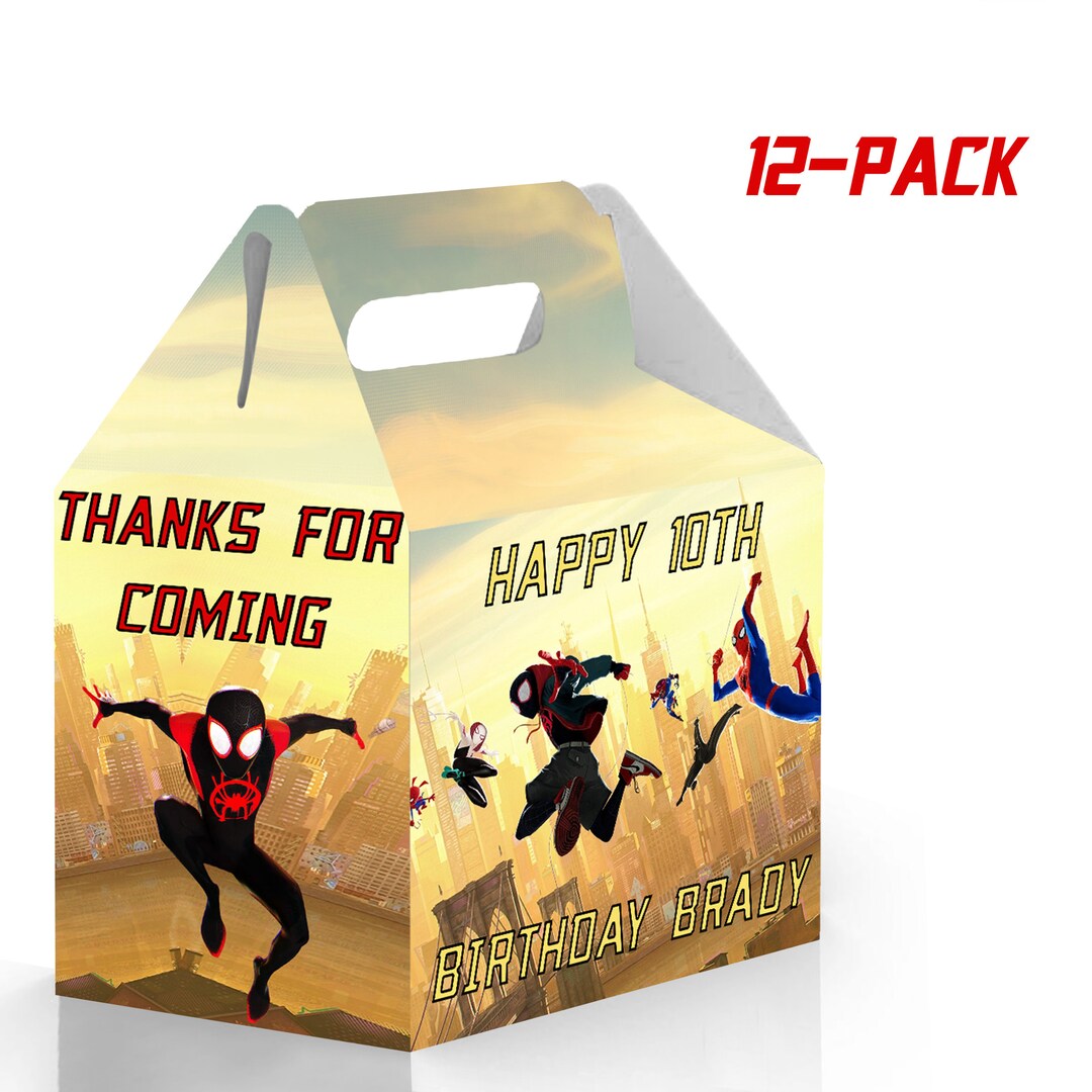 Spiderman Birthday Gable Candy Box - 12pack - 4.4x4.5x3in ...