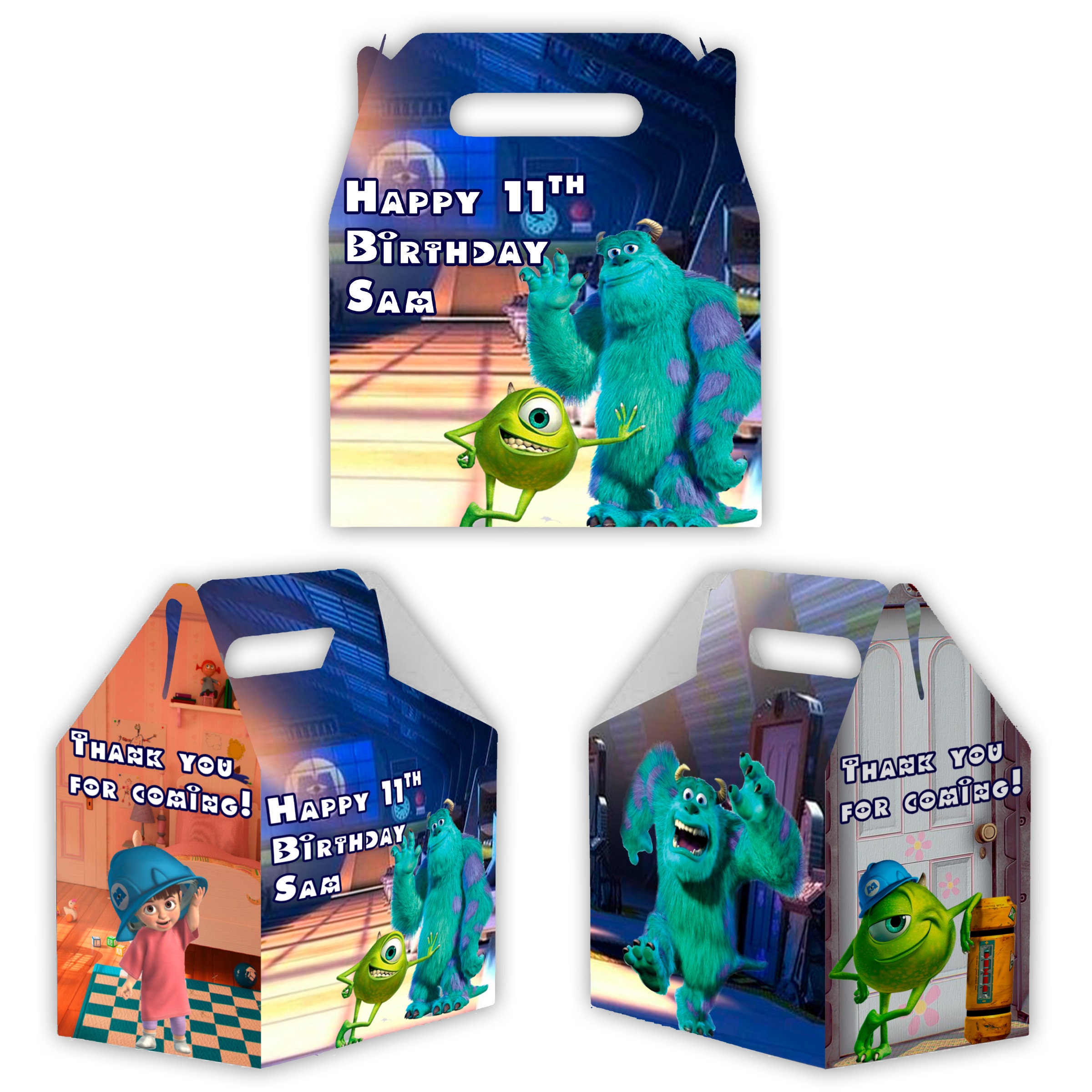 Monsters Inc Gable Candy Box - 12pack - 4.4x4.5x3in - Customizable With ...