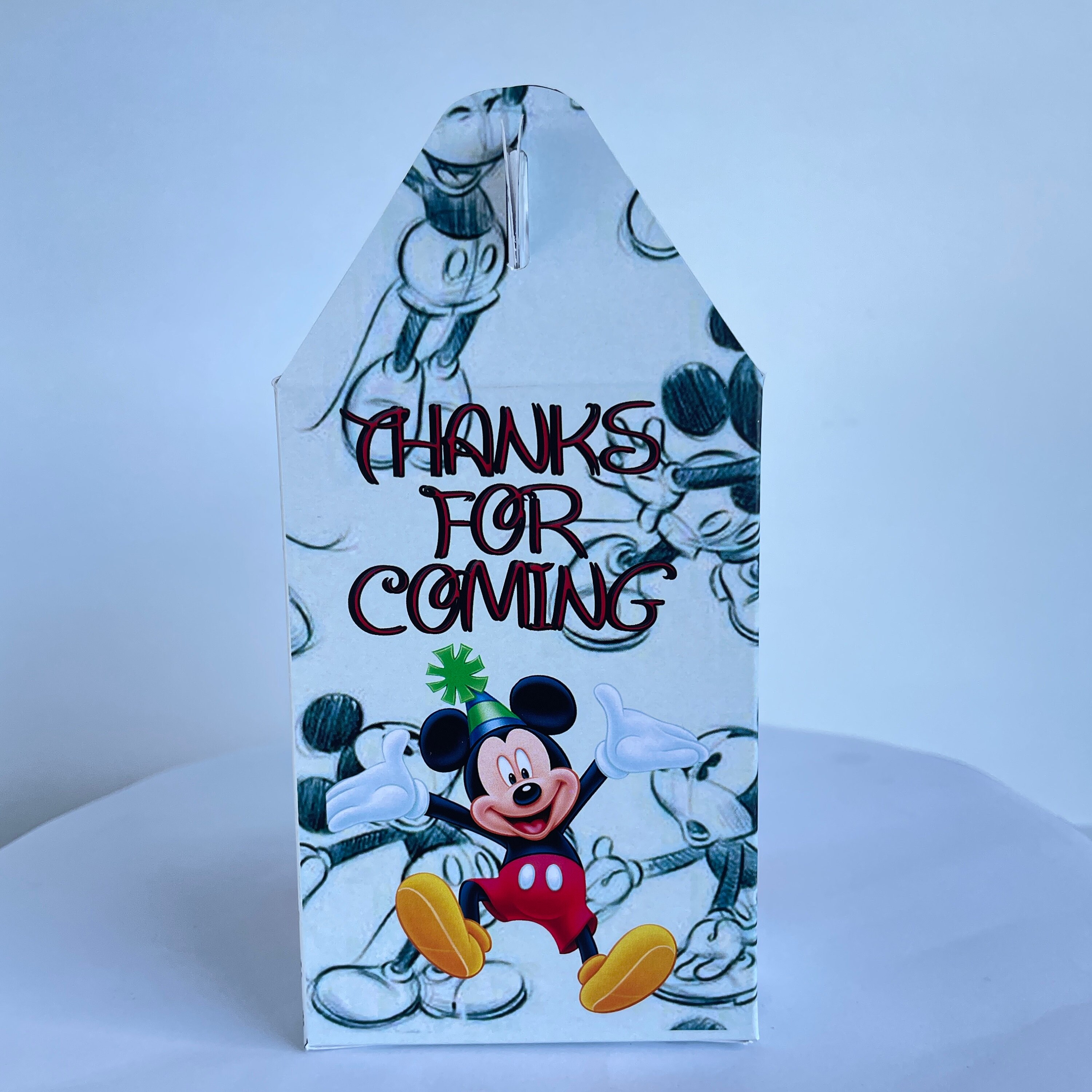 Mickey Mouse Birthday Gable Candy Box 12pack 4.4x4.5x3in Customizable ...