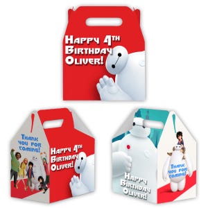 Baymax Gable Candy Box - 12pack - 4.4x4.5x3in - Customizable With Name ...