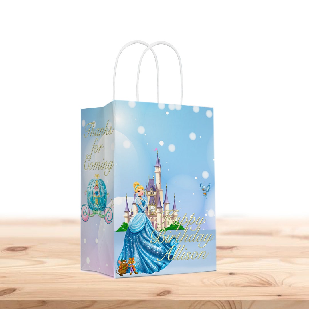 Cinderella Gift Favor Bags for Kids - 12pack - Customizable With Name ...