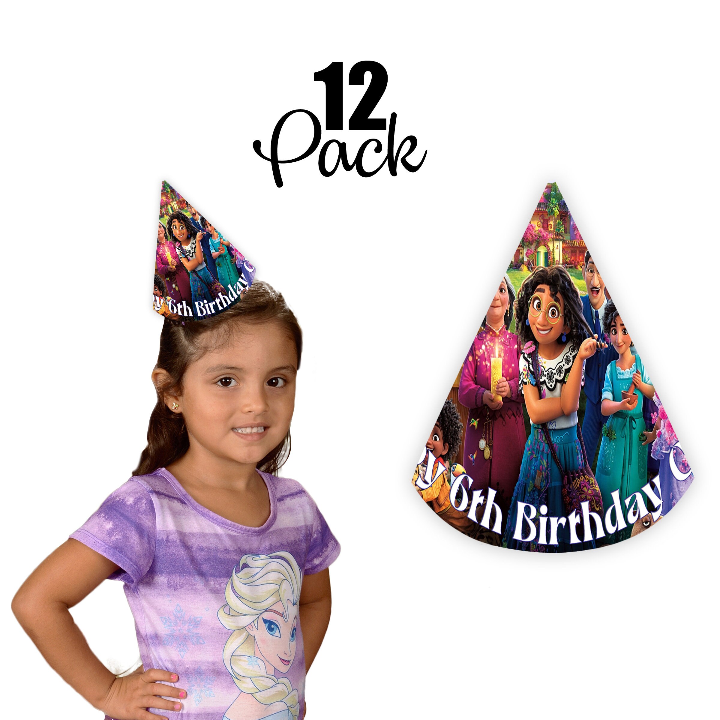 Encanto Birthday Party Hats for Kids - 12pack – Customizable With Name ...