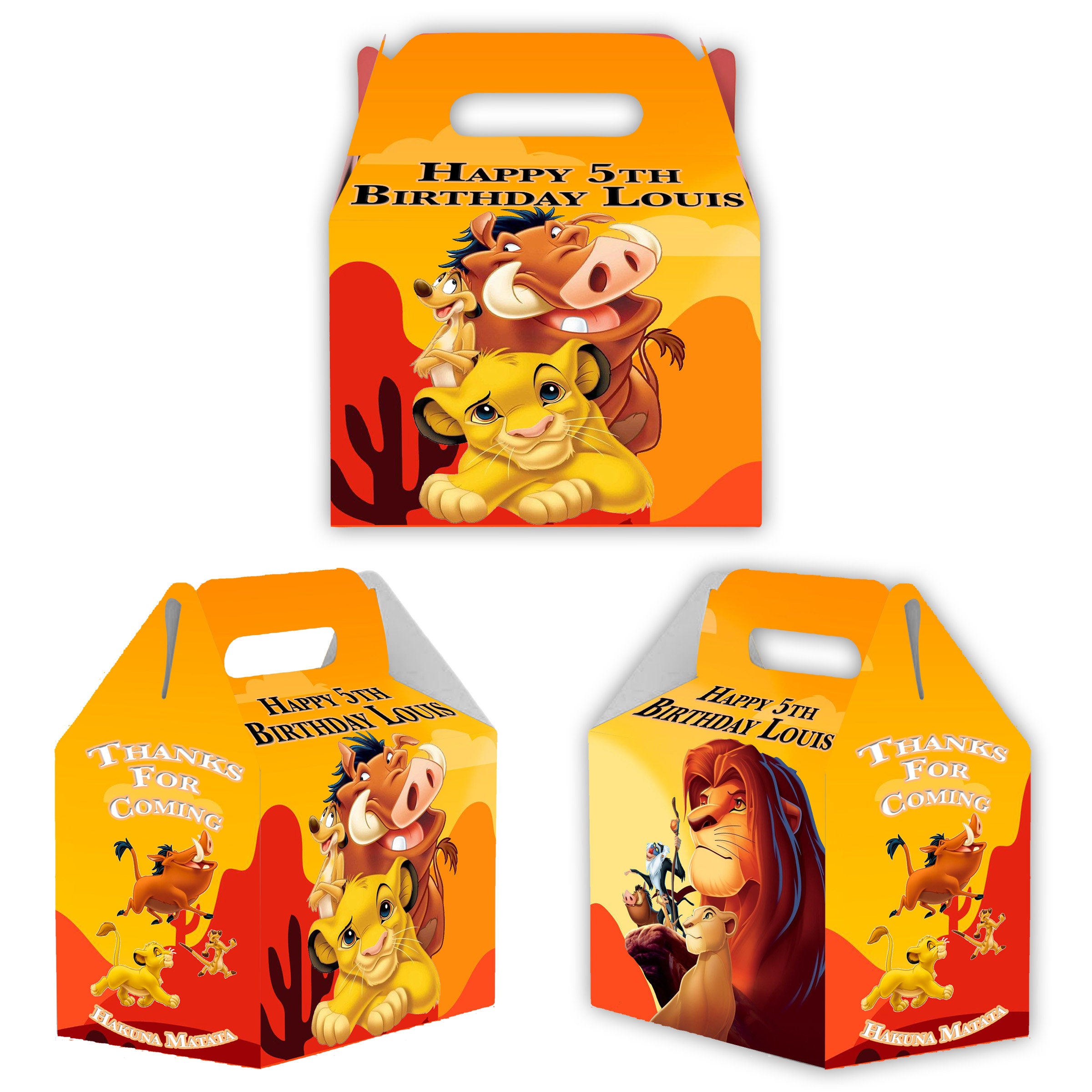 Movies Lion King Birthday Gable Candy Box - 12pack - 4.4x4.5x3in ...