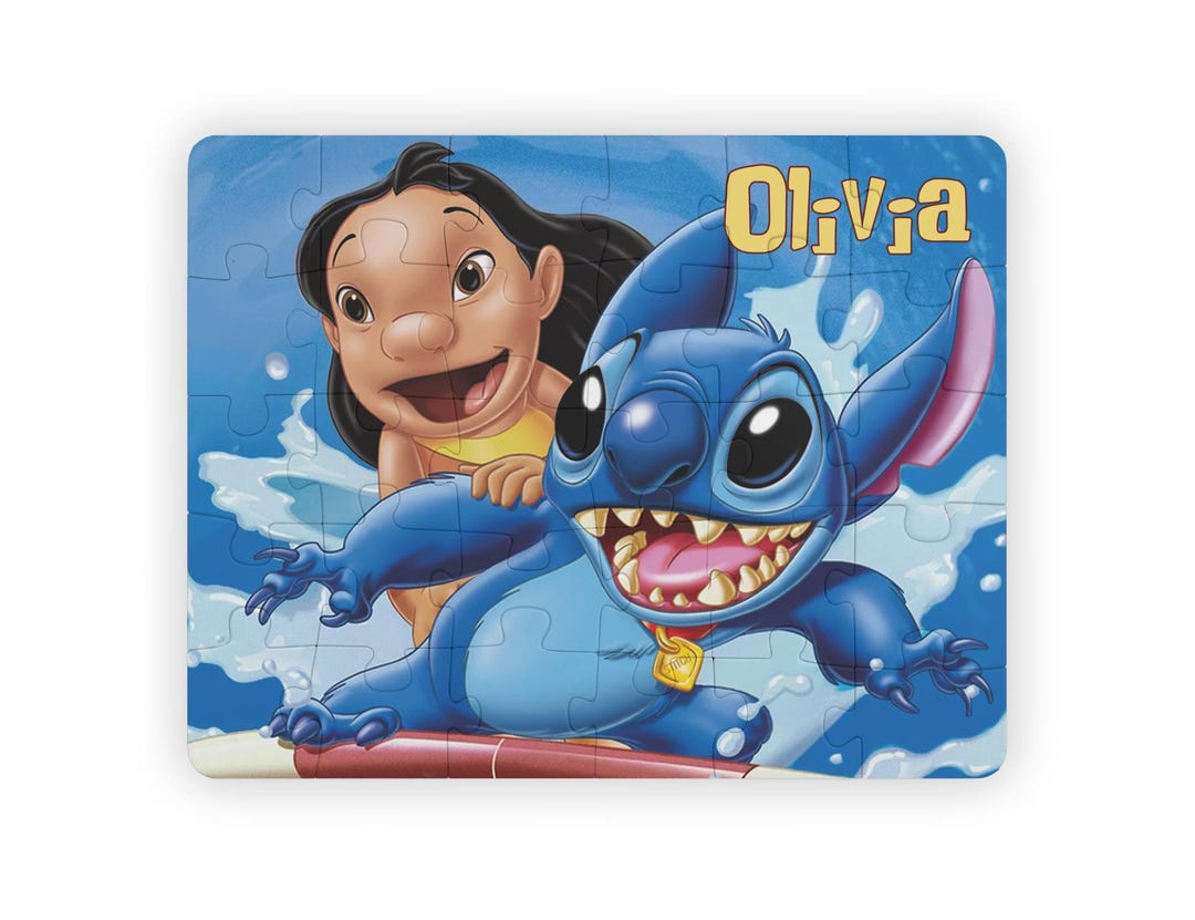Lilo and Stitch Custom Puzzle for Kids With Name, Fun 30-piece Jigsaw ...