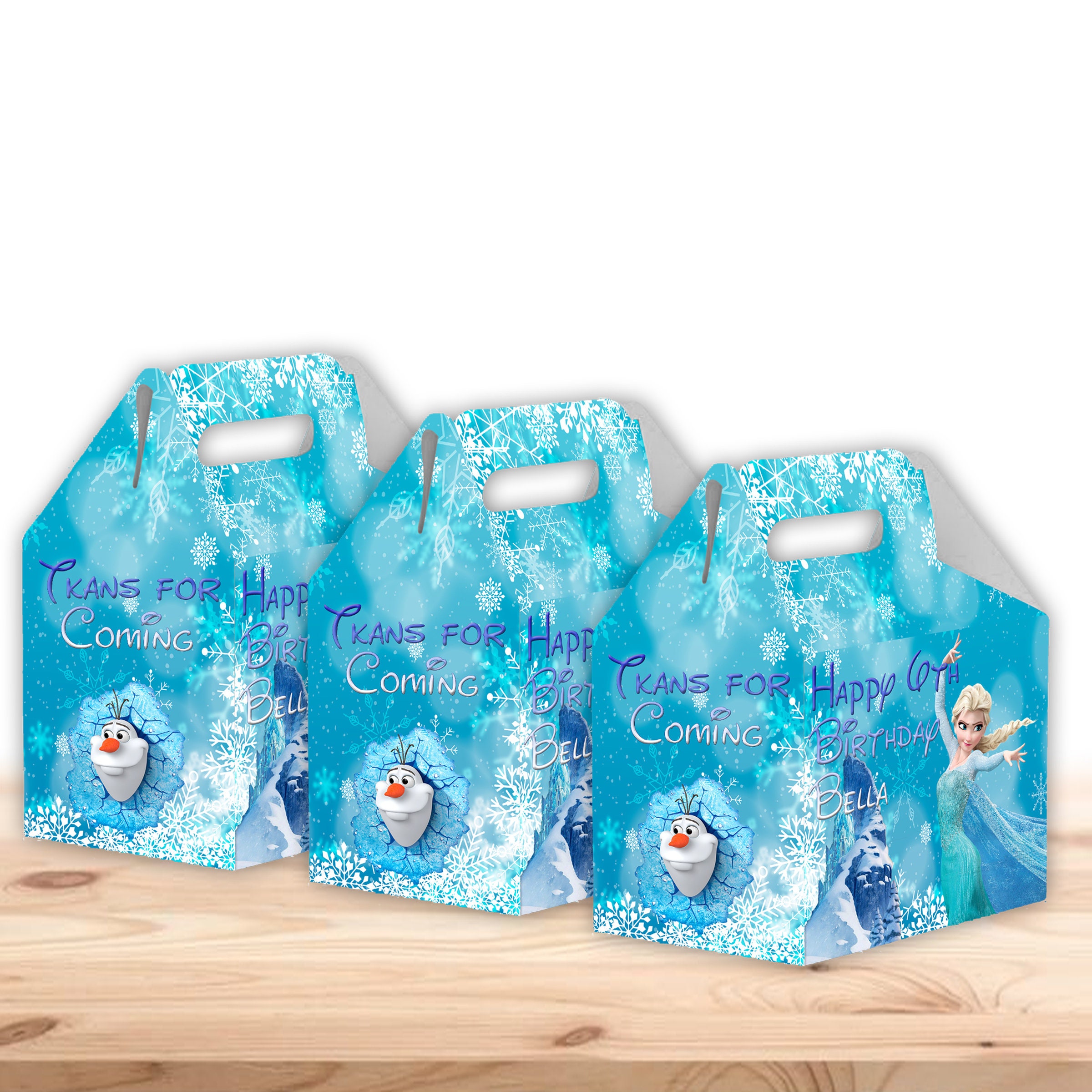 Princess Frozen Gable Candy Box 12pack 4.4x4.5x3in Customizable With ...