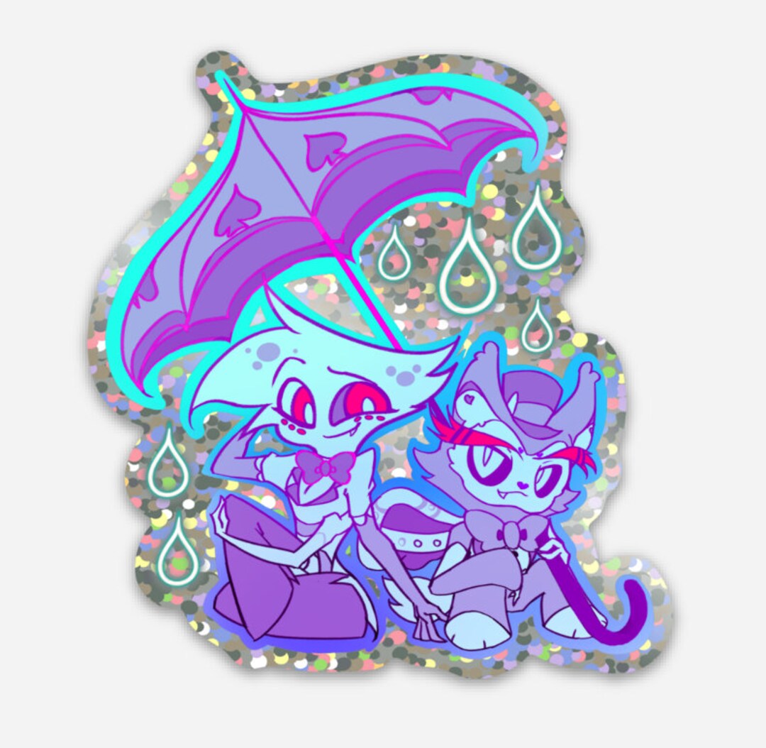 LOSER, BABY Glitter Sticker Hazbin Hotel Huskerdust - Etsy