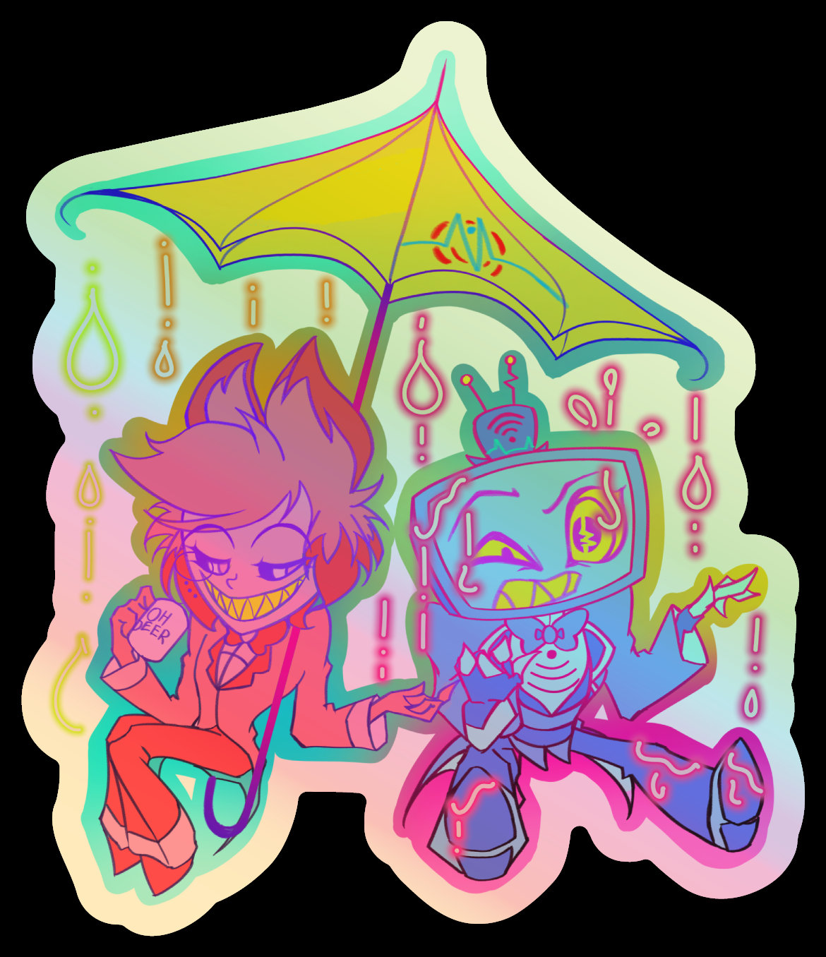 LOSER, BABY Holographic Sticker Radiostatic Hazbin Hotel - Etsy