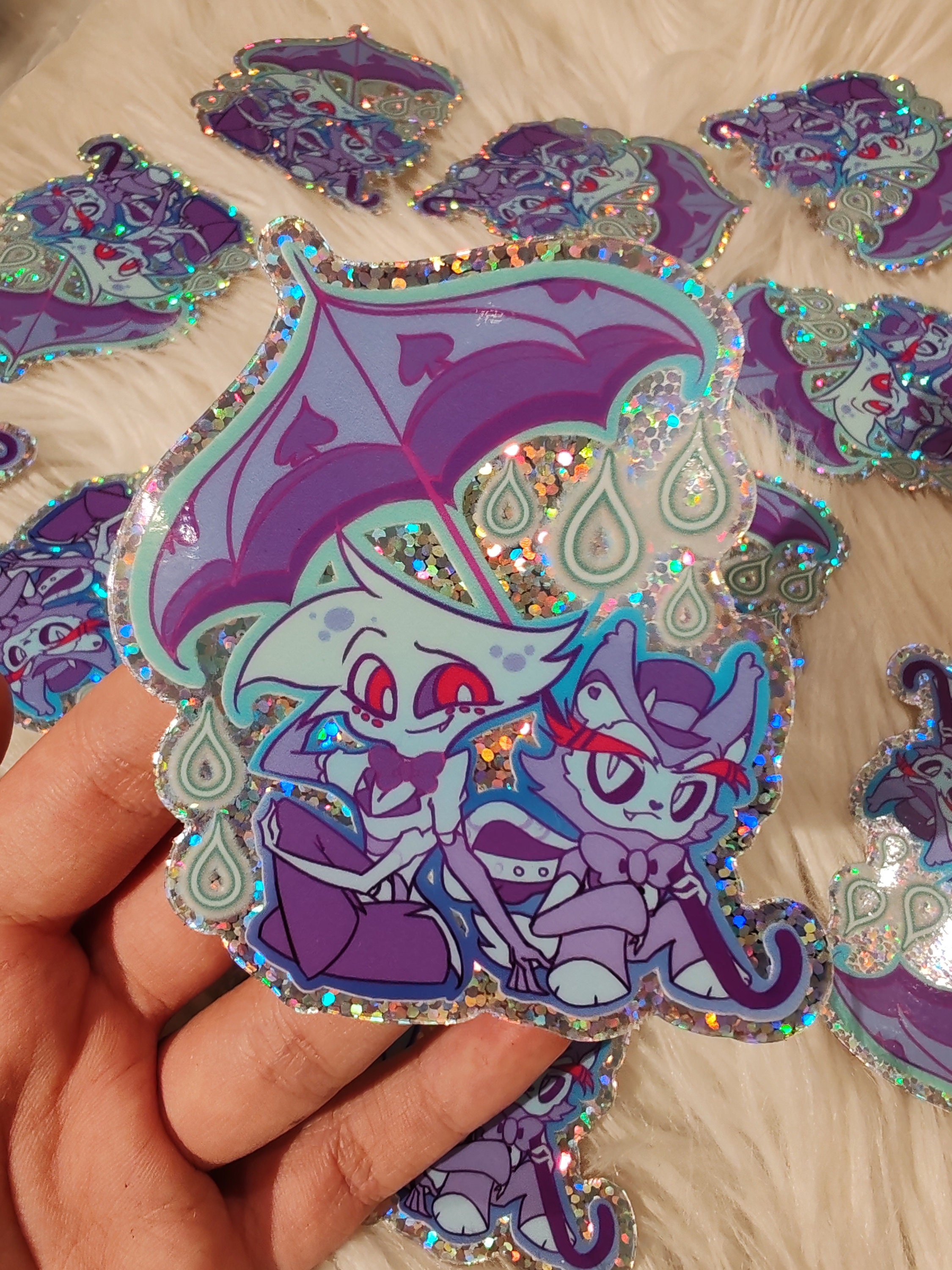 LOSER, BABY Glitter Sticker Hazbin Hotel Huskerdust - Etsy