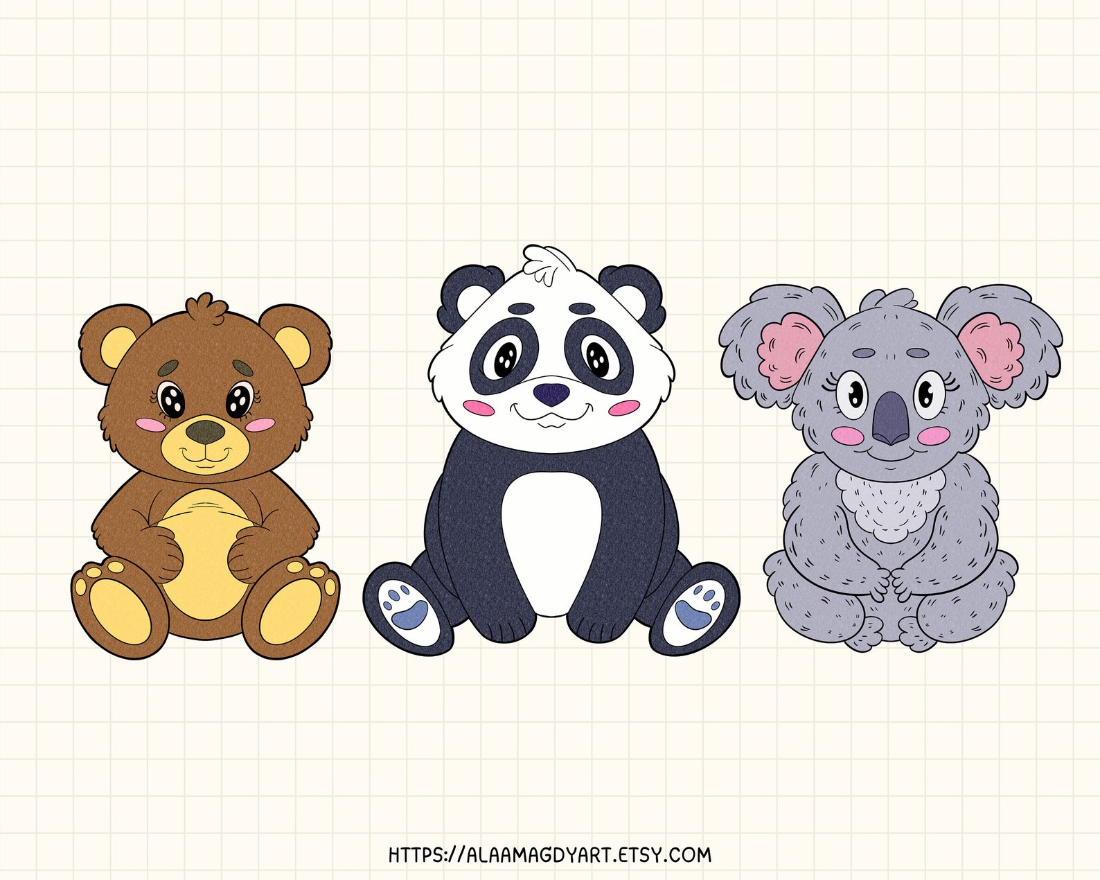 Animals Clipart - Cute Animals Illustration - 30 Animals Digital ...