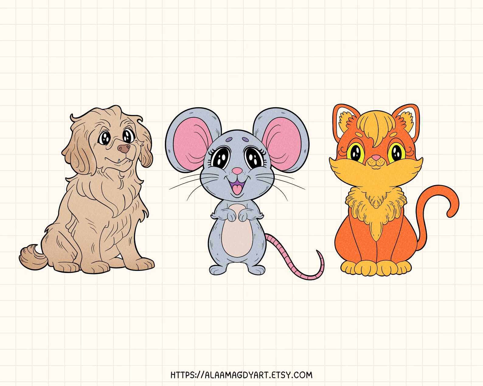 Animals Clipart Cute Animals Illustration 30 Animals Digital Stickers ...