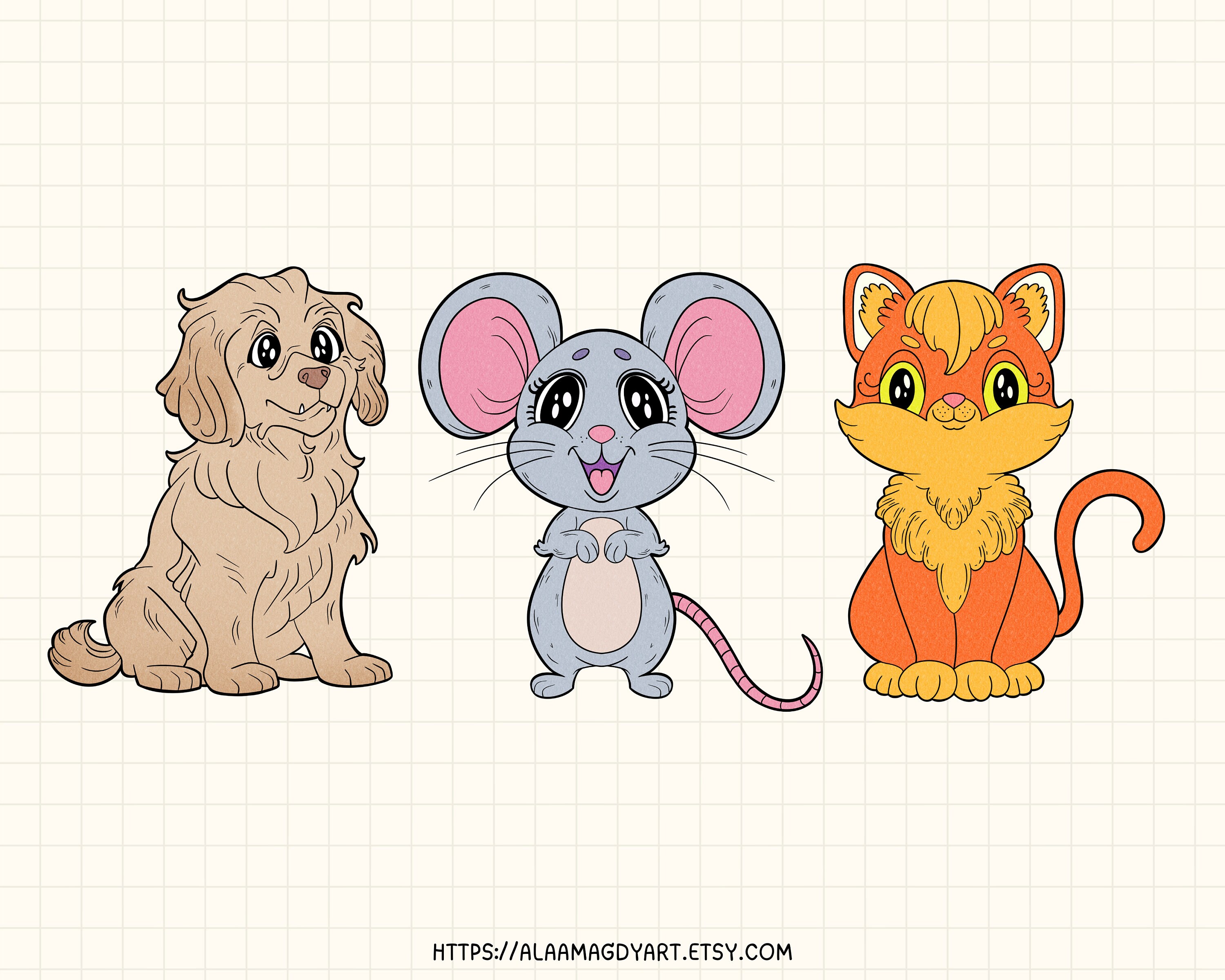 Animals Clipart - Cute Animals Illustration - 30 Animals Digital ...