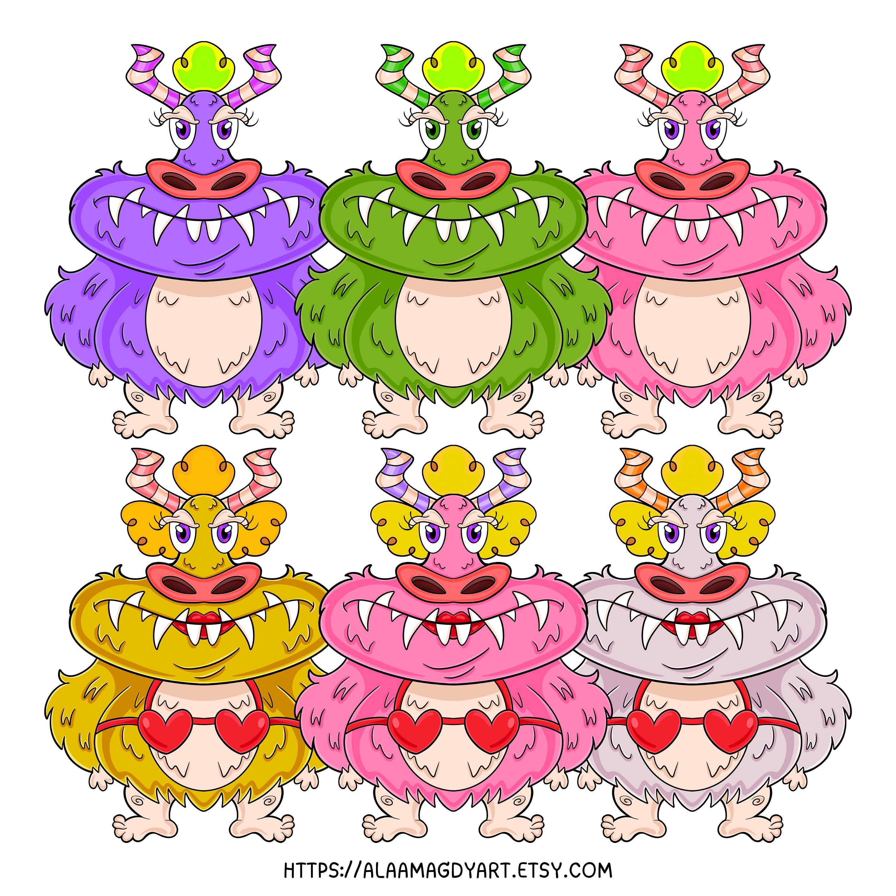 Funny Monster Clipart, Creepy Creatures, Critters, Halloween for Kids ...