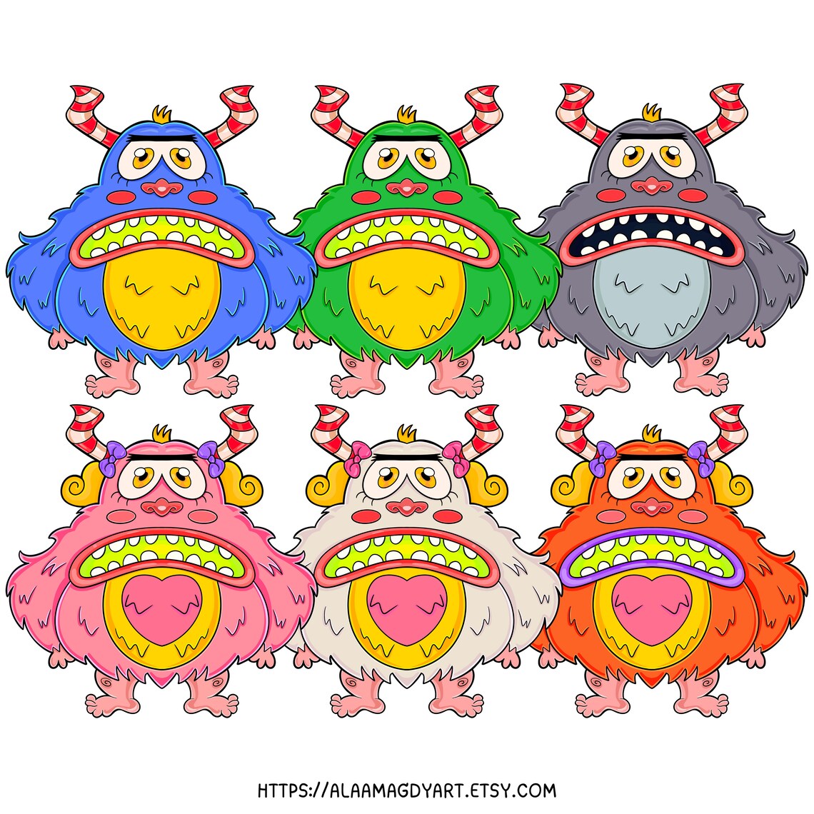 Funny Monster Clipart, Creepy Creatures, Critters, Halloween for Kids ...