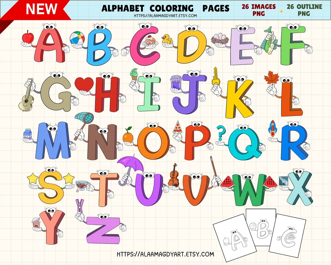 Alphabet Letters PNG, for Classroom Wall, Alphabet Poster Cards ...