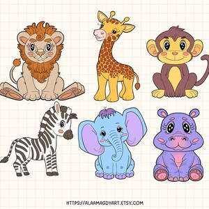 Animals Clipart - Cute Animals Illustration - 30 Animals Digital ...