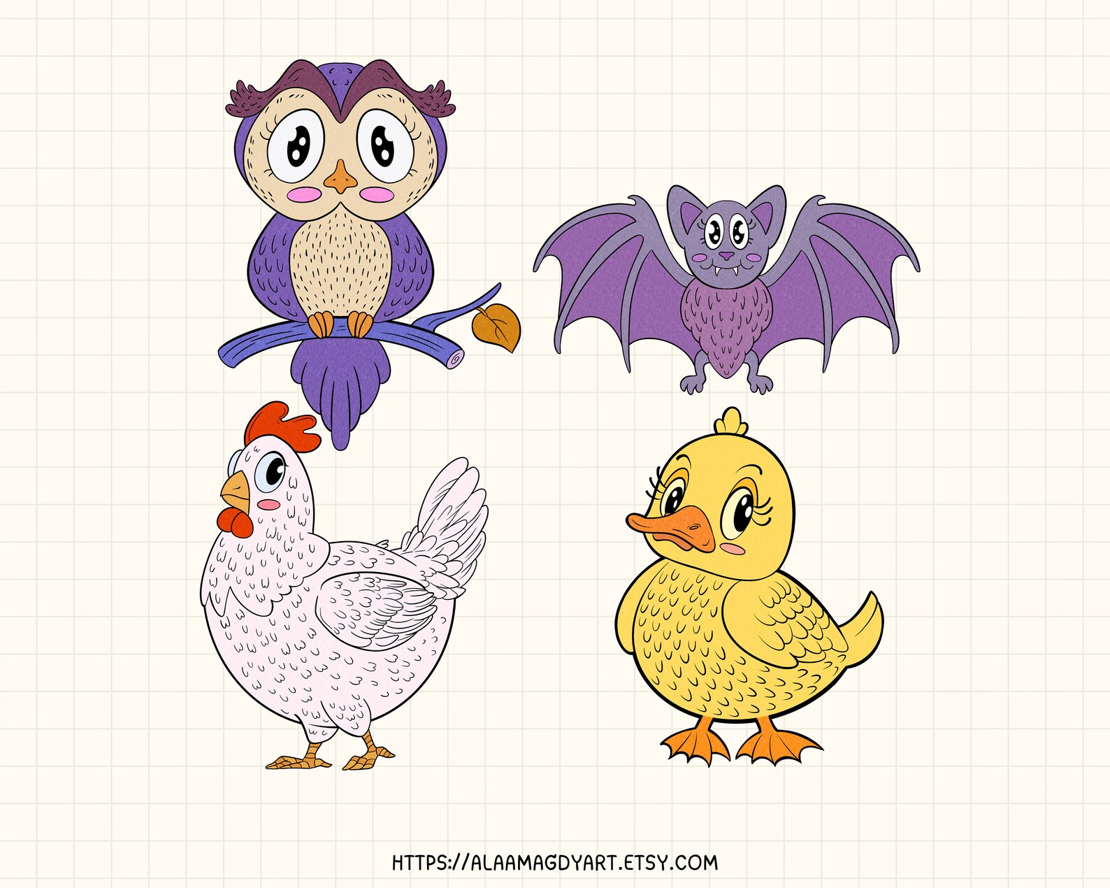 Animals Clipart - Cute Animals Illustration - 30 Animals Digital ...