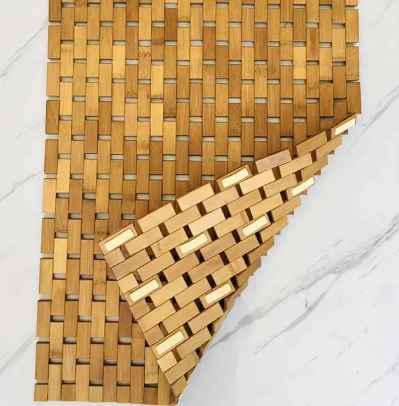 Bamboo Bath Mat - Etsy