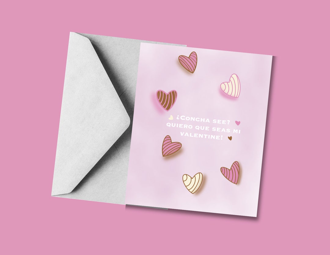 Concha See? Quiero Que Seas Mi Valentine!/ Valentines Card/ Carta De ...