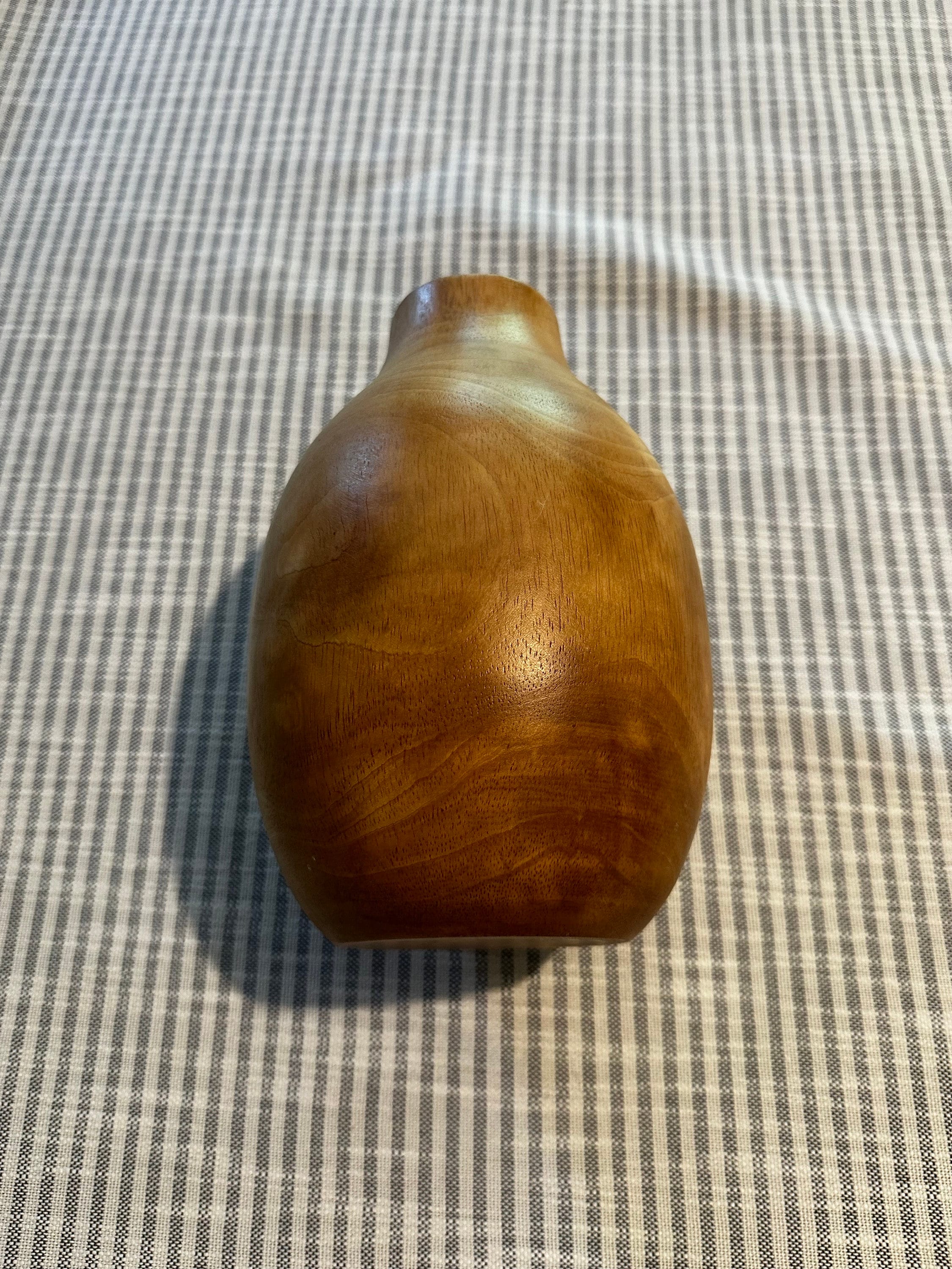 Gorgeous Solid Wood Vase| Hand Turned | Fruit Tree Wood | Natural ...
