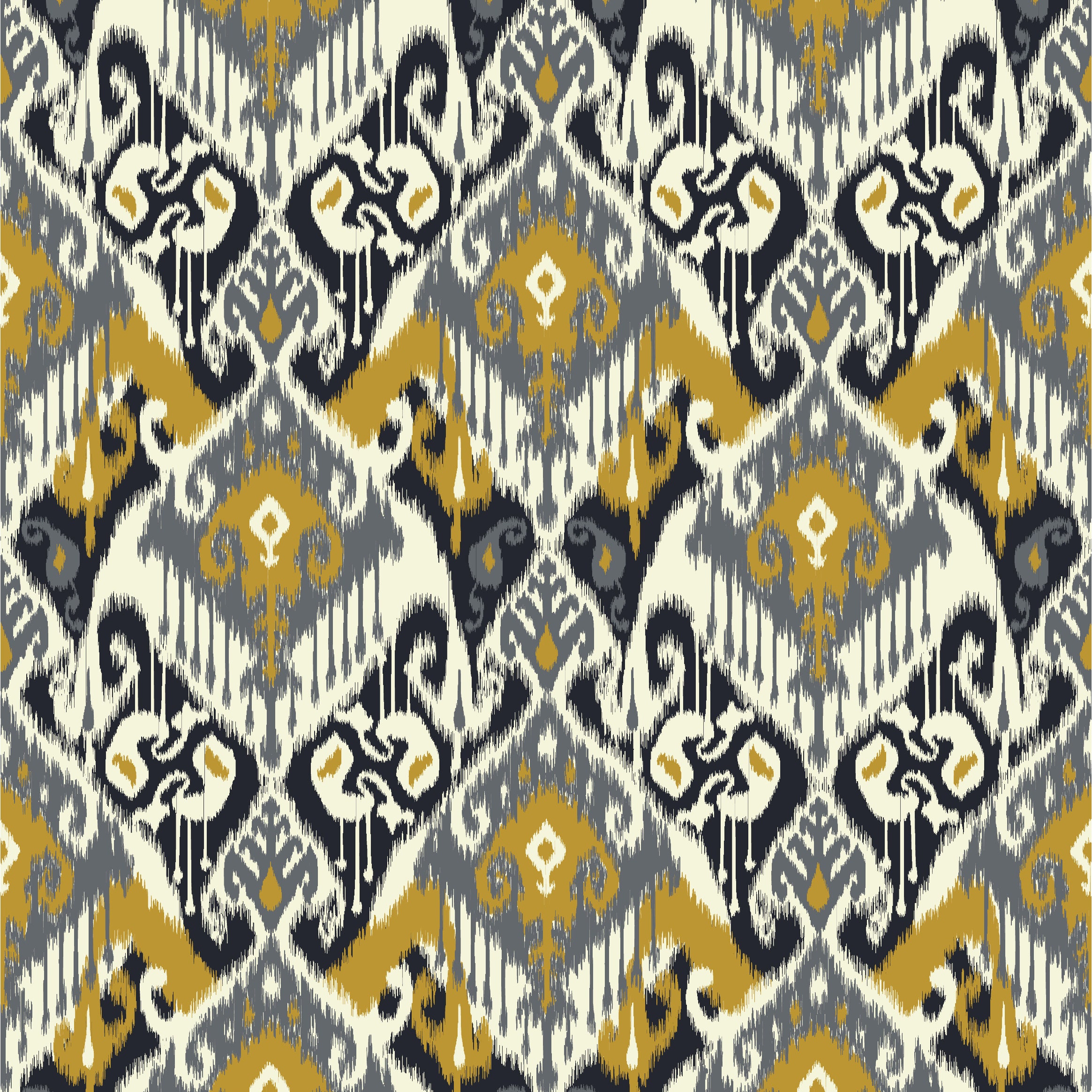 Print Pattern With Ikat Style, Vector Print Pattern & Motifs, Ikat ...