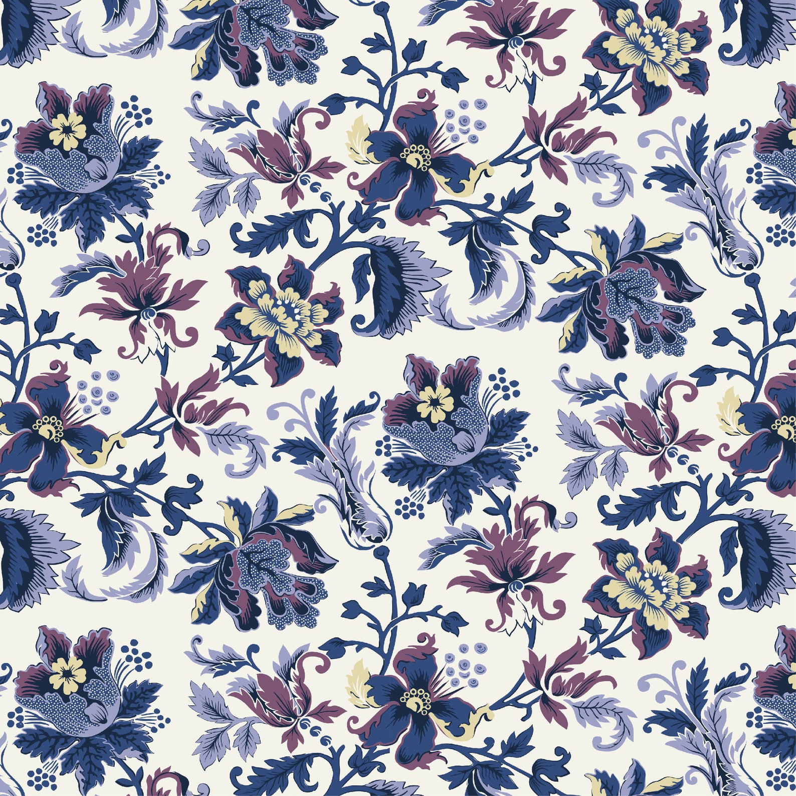 Batik Flower Pattern & Motifs, an Exquisitely Vector Pattern With 4 ...
