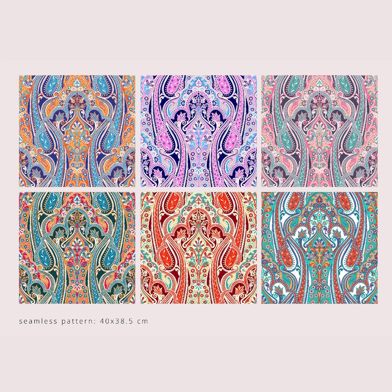 Bohemian Paisley, Vector Pattern, Bohemian Seamless Pattern, Bohemian ...