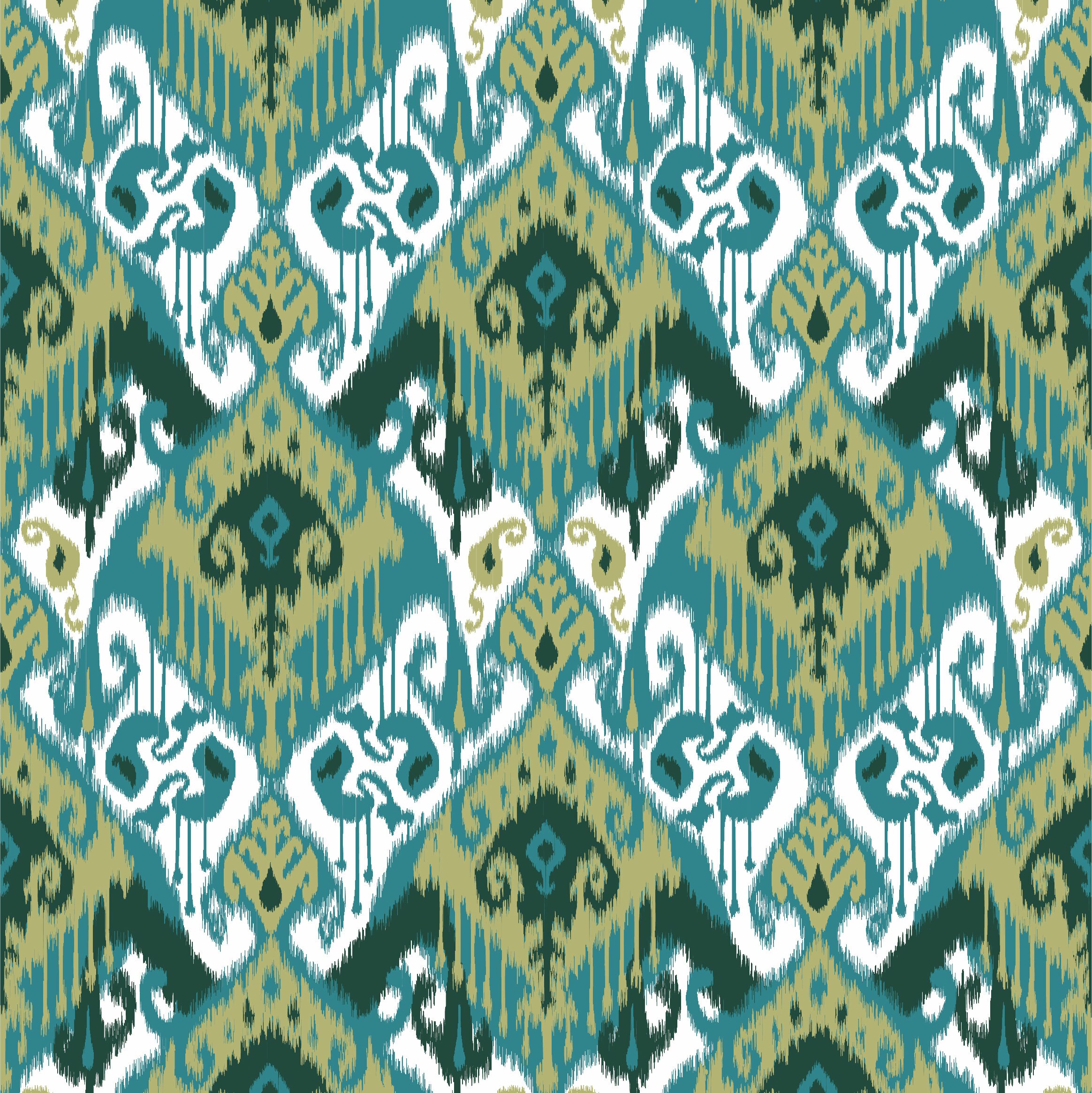 Print Pattern With Ikat Style, Vector Print Pattern & Motifs, Ikat ...
