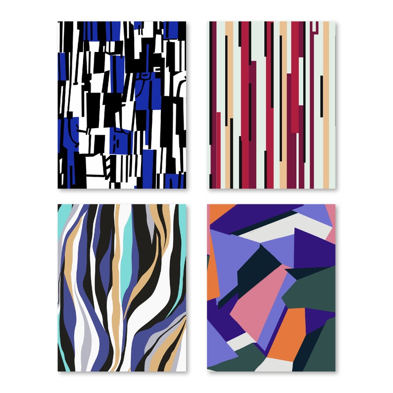 Line & Shape Pattern Bundle, Vector Pattern and Motifs, Line Patterns ...