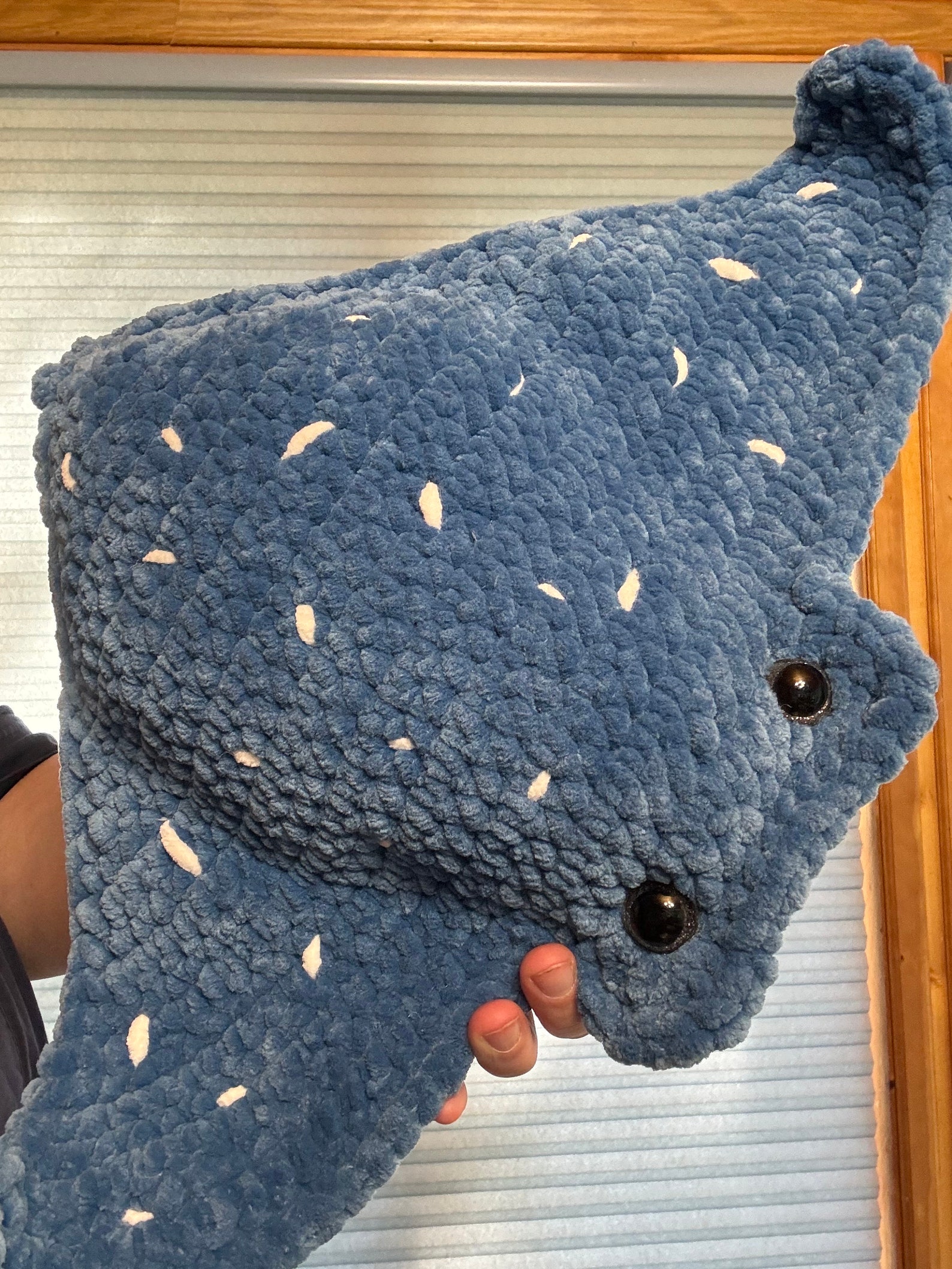 Made to Order Large Crochet Sting Ray Manta Ray Plushie With Mouth ...