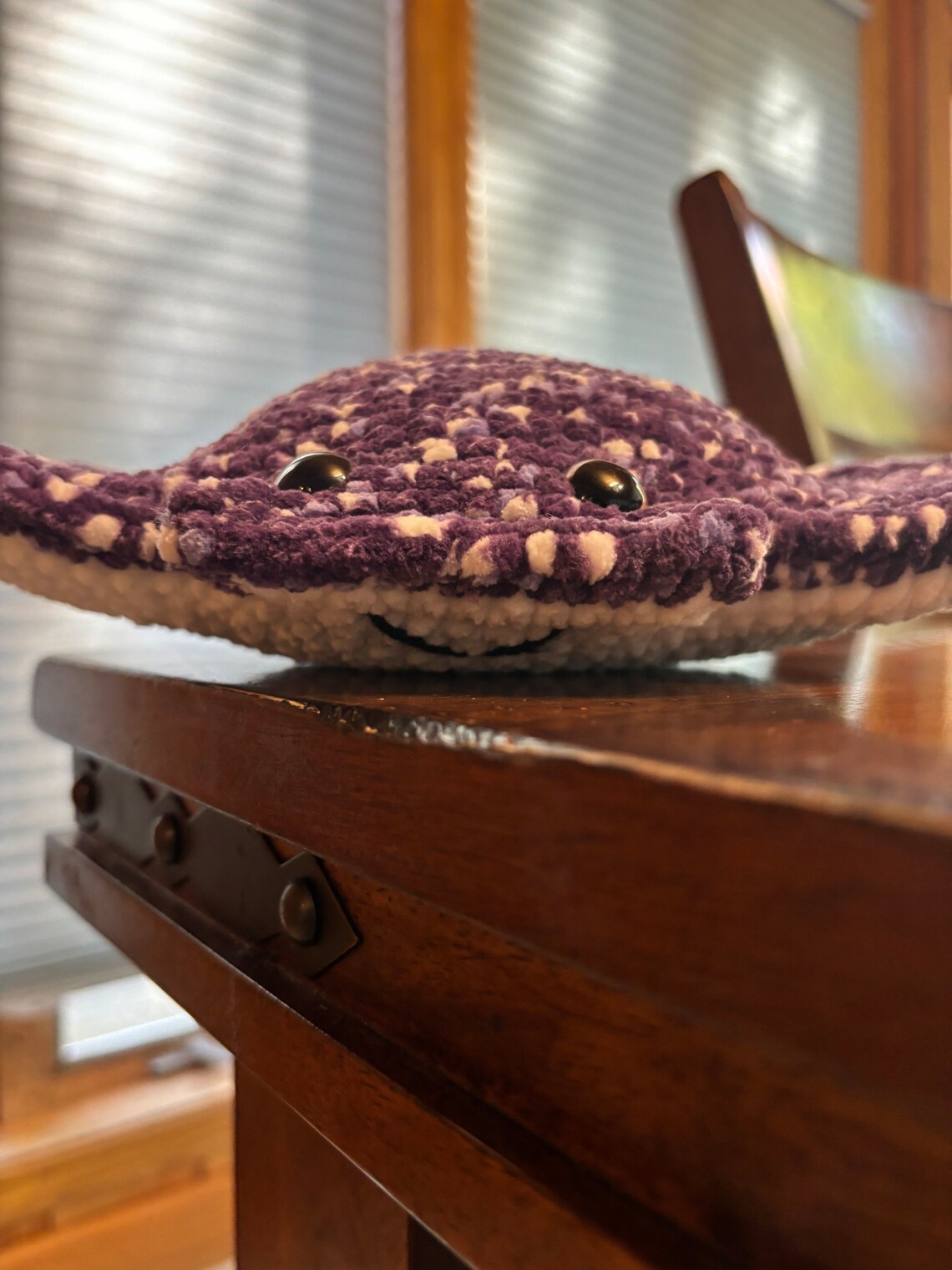 Crochet Manta Ray Plushie: Custom Stuffed Animal With Mouth Pocket - Etsy