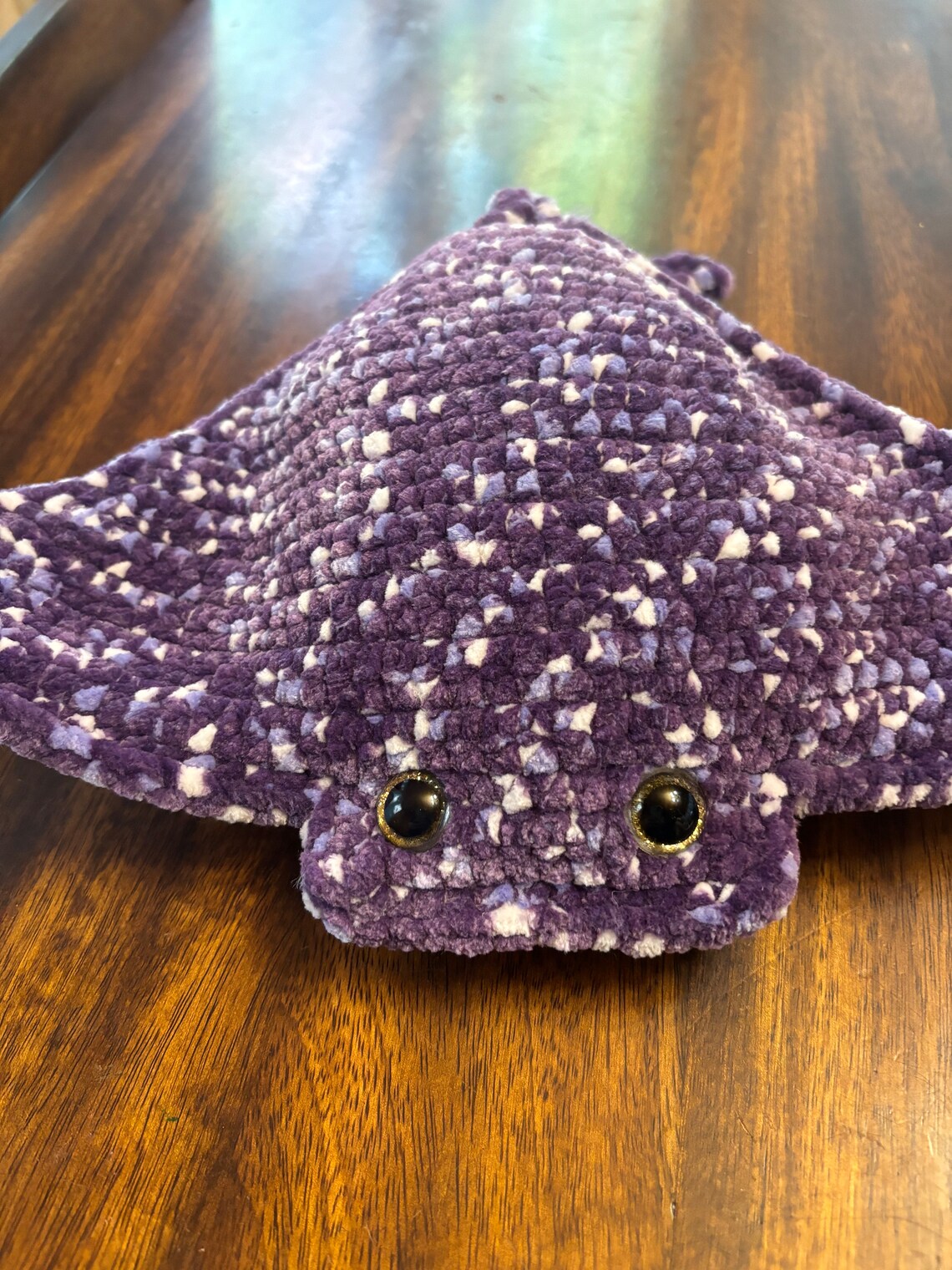 Crochet Manta Ray Plushie: Custom Stuffed Animal With Mouth Pocket - Etsy