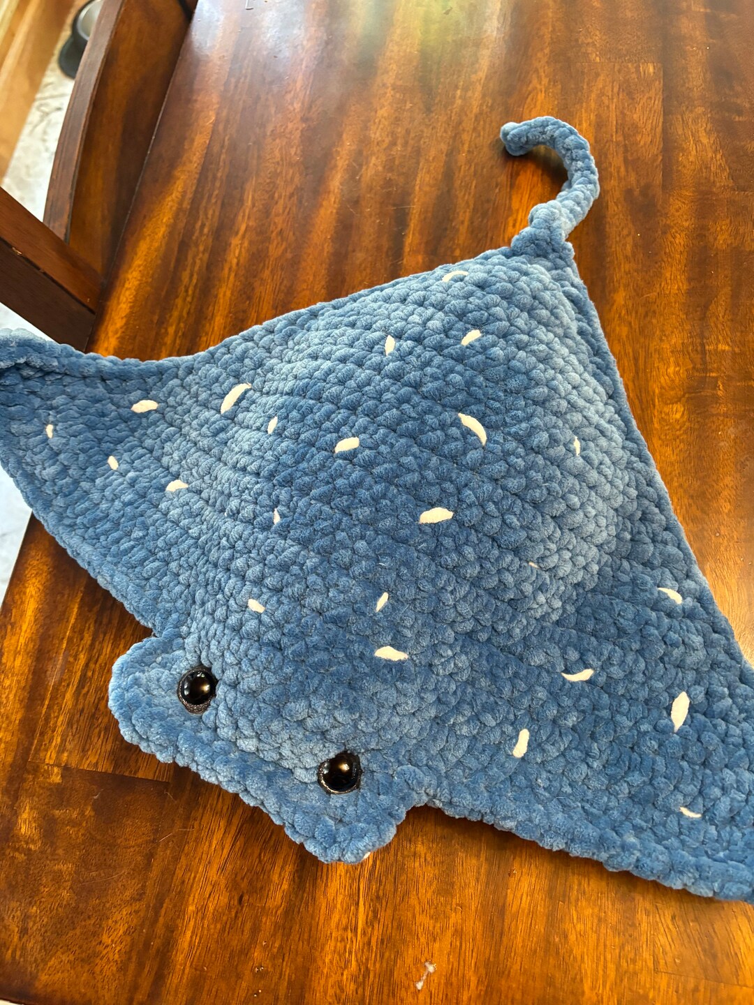 Large Crochet Sting Ray | Custom Plush | Manta Ray Plushie | Crochet ...