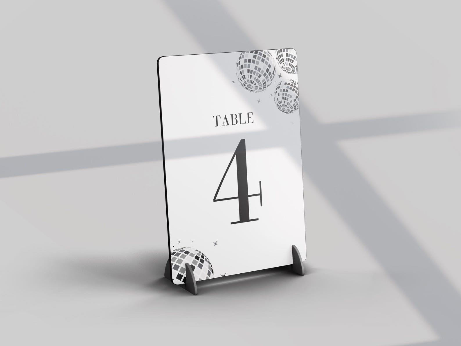 Disco Table Number | Disco Birthday Party & Bridal Shower Table Number ...