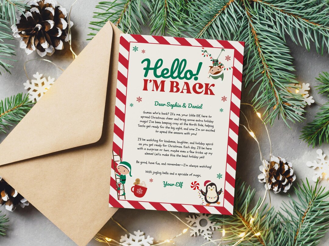 Elf Arrival Letter - Santa Letter Template for Kids, Christmas ...