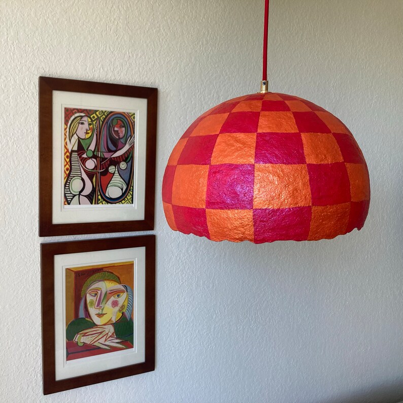 Paper Mache Lamp - Etsy