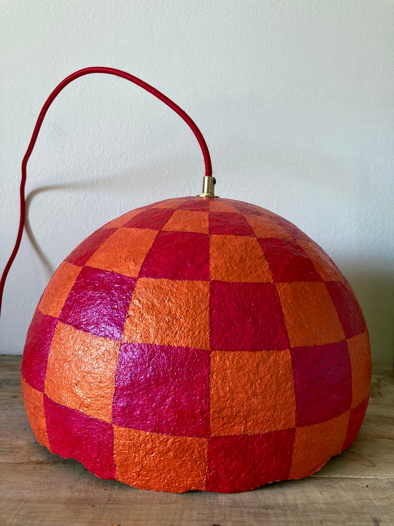 Paper Mache Lamp - Etsy
