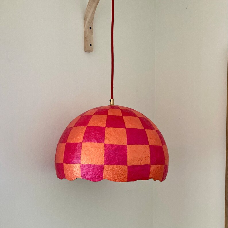 Paper Mache Lamp - Etsy