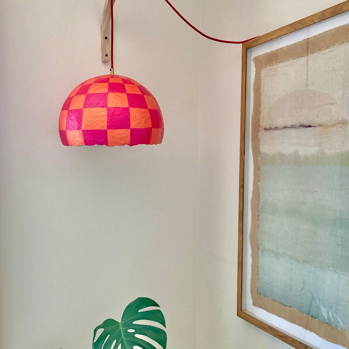 Paper Mache Lamp - Etsy