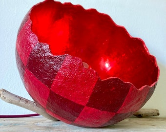 Paper Mache Lamp - Etsy
