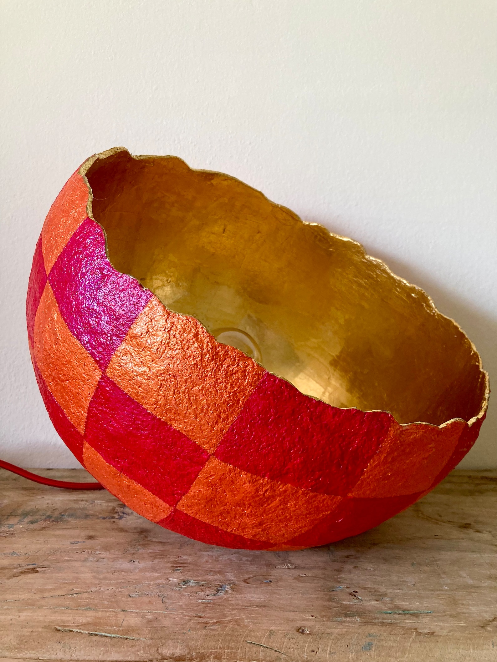 Paper Mache Lamp - Etsy