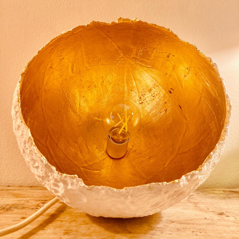 Paper Mache Lamp - Etsy