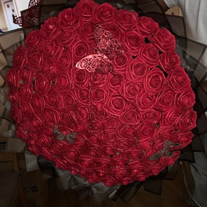 100 Red Glitter Rose - Etsy