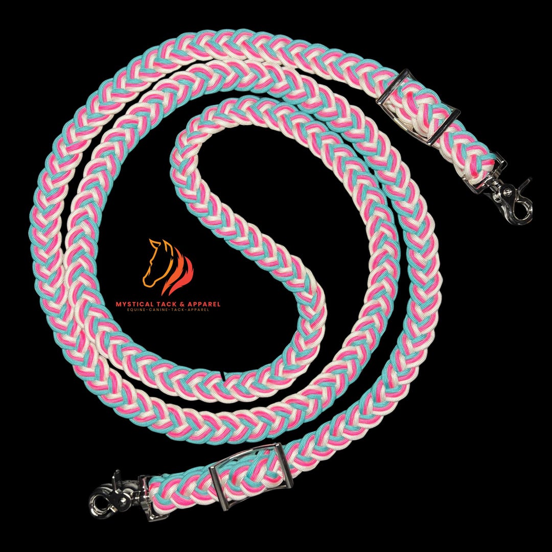 Reins: 9 Strand Reins, Barrel Reins, Adjustable Reins, Split Reins - Etsy