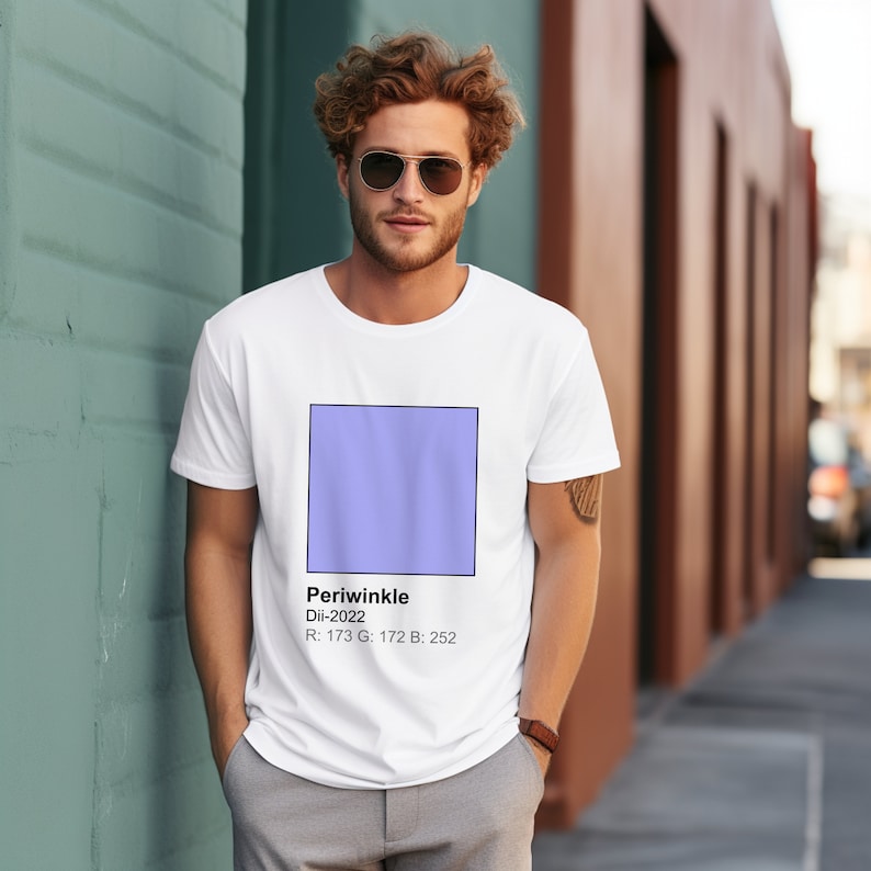 Periwinkle, Color Swatch Shirt, Personality Shirt, Retro Graphic Tee ...